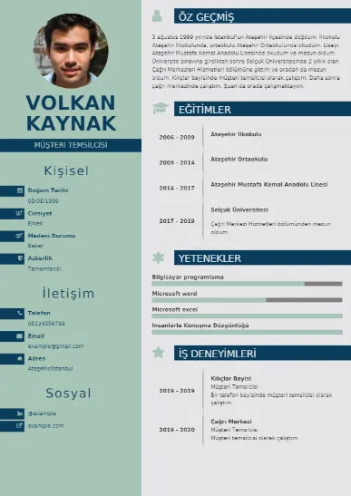 Basit CV Örnekleri | Cv Lazım