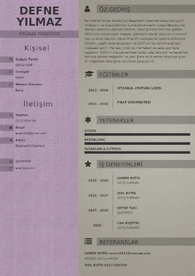 PDF Formatında Boş CV Formları İndir ve Düzenle | Cv Lazım